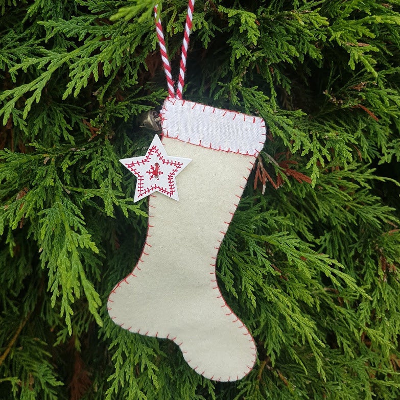 Sew Your Own Felt Christmas Stocking Ornament Kit – Lilac Sprig